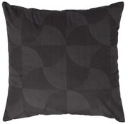 SCANquilt povlak VELVET dark geo černošedá 50 x 50 cm