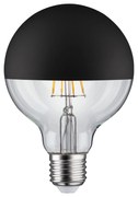 Paulmann 28676 LED žárovka s matně černým vrchlíkem, 6,5W LED 2700K E27 stmívatelná, výška 13,8cm