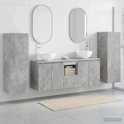 Sada koupelnového nábytku 5 ks Betonově šedá 33 x 34,5 x 100 cm 3405986