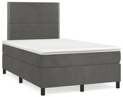 Box spring postel s matrací tmavě šedý 120x190 cm samet 3269990