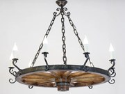 Rustikální lustr loukoťové kolo 105 cm
