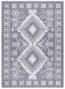 Dywany Łuszczów, Kusový koberec Sion Sisal Aztec 3007 blue/pink/ecru – na ven i na doma, 80x150, modrá, chodba / předsíň