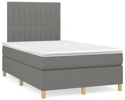 Box spring postel s matrací tmavě šedá 120x190 cm textil 3269945
