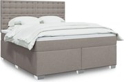Box spring postel s matrací taupe 180x200 cm textil 3292885