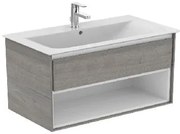 Ideal Standard Connect Air - Skříňka pod umyvadlo 100x44x52 cm, dekor šedý dub/bílá mat E0828PS