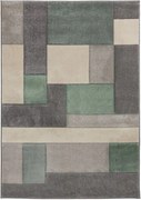 Kusový koberec Hand Carved Cosmos Mint / Grey / Cream, 80x150, zelená, kancelária, Flair Rugs