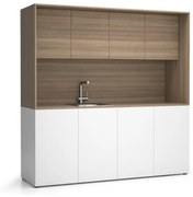 Kuchyňka NIKA se dřezem a baterií 1963 x 600 x 2000 mm, dub přírodní, levé