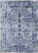 Ručne viazaný kusový koberec Diamond DC-JK ROUND Silver / peacock blue, 180x275, modrá, chodba / predsieň, Diamond Carpets India
