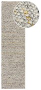 Krémový ručně tkaný běhoun s příměsí vlny 60x230 cm Minerals – Flair Rugs