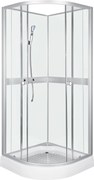 Novoterm Sprchový box čtvrtkruhový NV-Cessla 80 W, 80x80 bílý