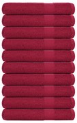 Saunové osušky FROGN 10 ks bordó 80x200 cm 360 g/m² 136745
