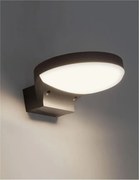 NV 9936101 Venkovní nástěnné svítidlo ENZI tmavě šedý hliník akrylový difuzor LED 15W 3000K 100-240V 180st. IP54 - NOVA LUCE