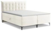 Krémová boxspring postel s úložným prostorem 180x200 cm Mikana – Makamii