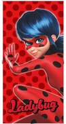 Červená bavlněná dětská osuška 70x140 cm Miraculous – Jerry Fabrics