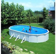 Planet Pool Nadzemní bazén s ocelovou stěnou Classic white/blue 6,1 x 2,2 x 1,2 m 28914
