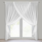 ZÁCLONA NA PÁSCE LUISA 400X250 CM BÍLÁ