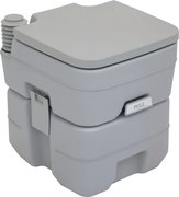 Outsunny Campingová toaleta, 20 L přenosné WC, Camping WC s flush a odpady, suchá toaleta pro kempování, turistiku, cestování, rybaření, plast, šedá |