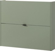 Šedozelený výklopný/závěsný botník v dekoru dubu 100x83x18 cm Ameca – Germania