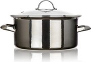 Smaltovaný hrnec s poklicí METALLIC Black 3,75 l