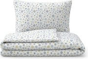 Kvalitex Vánoční povlečení VLOČKY modrobéžové 1x 140/200, 1x 70/90cm
