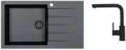 Alveus - Set dřezu Cadit 40 a baterie Zeos-P, deep black SETA25630