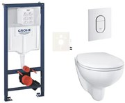 Závěsný wc set do lehkých stěn / předstěnová montáž GROHE Bau Ceramic SIKOGRSBAUASH0