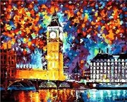 Malování podle čísel s rámem "Big Ben" 50x40cm