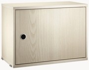 Skříňka pro modulární regálový systém's otočnými dveřmi String System