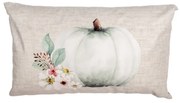 Béžovo-šedý povlak na polštář s dýní a květy Country Style Pumpkin - 30*50 cm