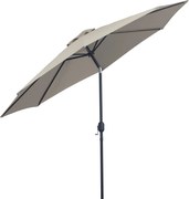 Zahradní slunečník Outsunny Ø295x250 cm s kličkou – venkovní parasol s naklápěcím mechanismem a odnímatelným kovovým sloupem pro terasu, bazén, balkon