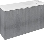 Sapho Sapho, LATUS X umyvadlová skříňka 78,8x50x22cm, dub stříbrný, LT110-SET03