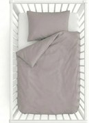 Kvalitex Bavlněné povlečení do dětské postýlky světle šedé 1x 90/135, 1x 40/60cm