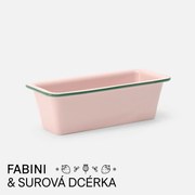Fabini Forma na banana bread FABINI & Surová dcérka - Kameninová forma, růžová