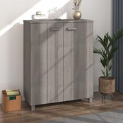 Botník HAMAR světle šedý 85 x 40 x 108 cm masivní borovice 340519