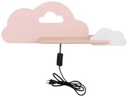 LED Dětské nástěnné svítidlo s poličkou CLOUD LED/5W/230V růžová/bílá
