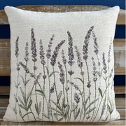 Tegatex Gobelínový povlak na polštář chenille - jednoduché stonky levandule 42*42 cm