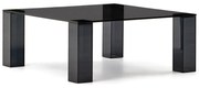 Tmavě šedý skleněný konferenční stolek 85x85 cm Adularia – Kave Home
