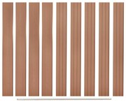 Náhradní plotové desky 9 ks WPC 170 cm hnědé