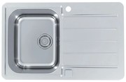 Alveus Line Max - Dřez 79x50 cm, s ovládáním odtoku, nerez 1137342