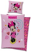 Carbotex Bavlněné povlečení 140x200 Mini Mouse pink C24