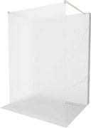 Mexen Kioto, sprchová zástěna Walk-In 100 x 200 cm, 8mm sklo námraza, broušená ocel profil, 800-100-002-97-30