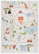 Dywany Łuszczów, Dětský kusový koberec Bambino 1165 Zoo, 140x190, vícebarevná, dětský pokoj