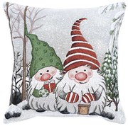 SCANquilt povlak MOTIV skřítci šedočervená 45 x 45 cm