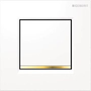 Geberit - Pneumatické ovládání splachování pisoárů Typ 30, bílá/pozlacená 116.017.KK.1