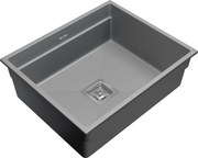 Gamma Decor 6050, 1-komorový granitový dřez 600x500x220 mm, šedá, GMA-ZLE000114