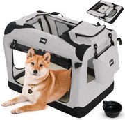Leopet Přepravní box pro psy L, 70 x 52 x 52 cm, šedý