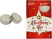 Čajová svíčka CHRISTMAS STAR WHITE - 6ks