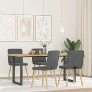 Jídelní židle 4 ks tmavě šedé textil 3315298
