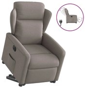 Elektrické zvedací polohovací křeslo taupe textil 3303161