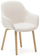 Bílé čalouněné jídelní křeslo Aleli – Kave Home